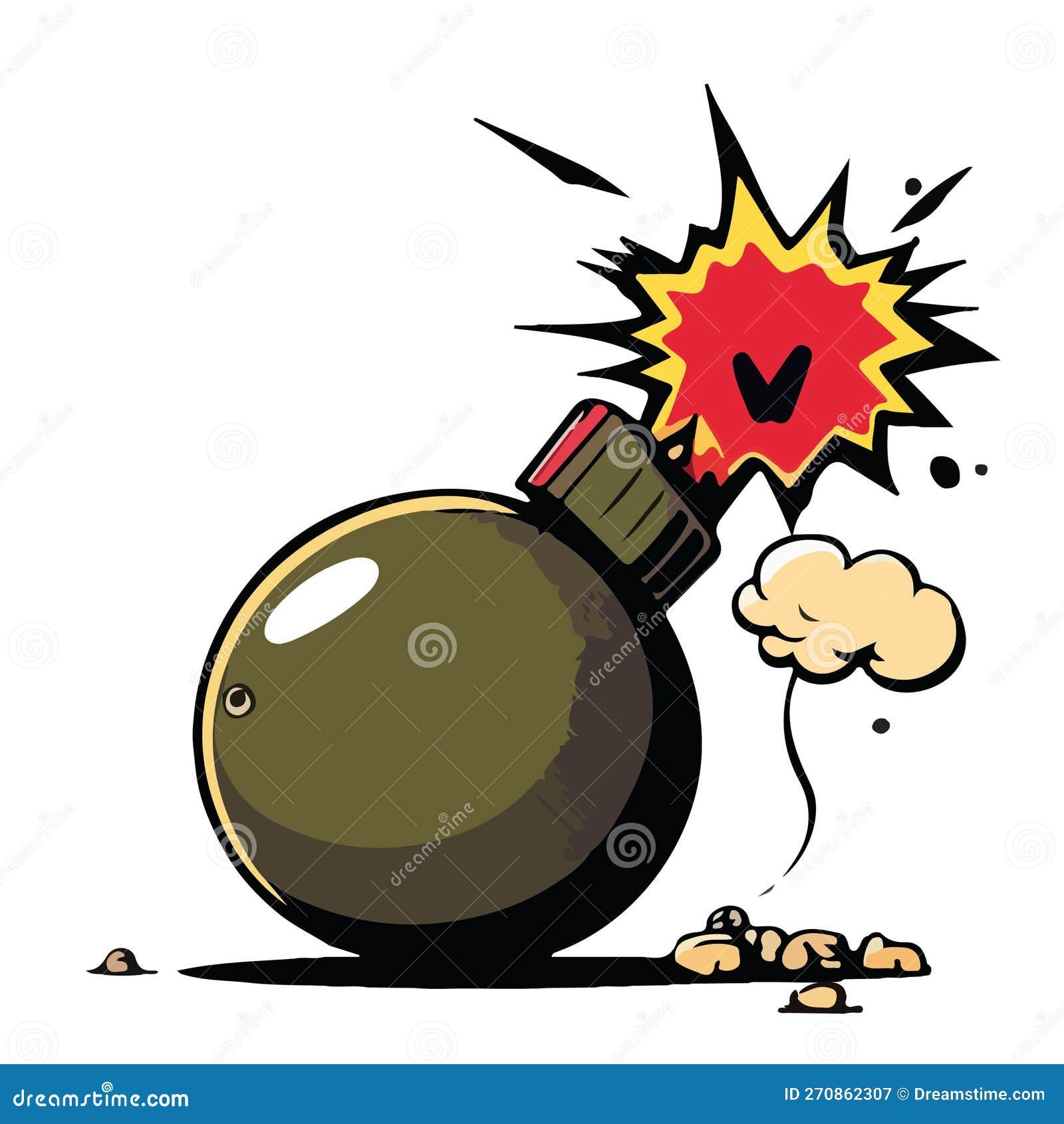 Exploding Grenade Background Cartoon Vector | CartoonDealer.com #4774769