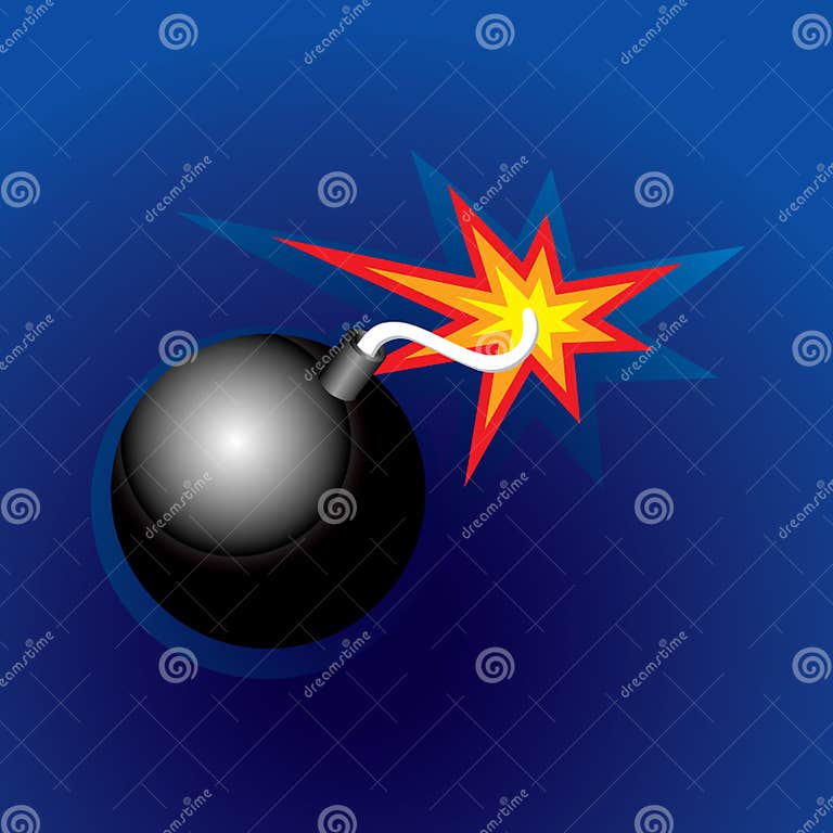 Exploding Bomb (illustration) Stock Vector - Illustration of ...