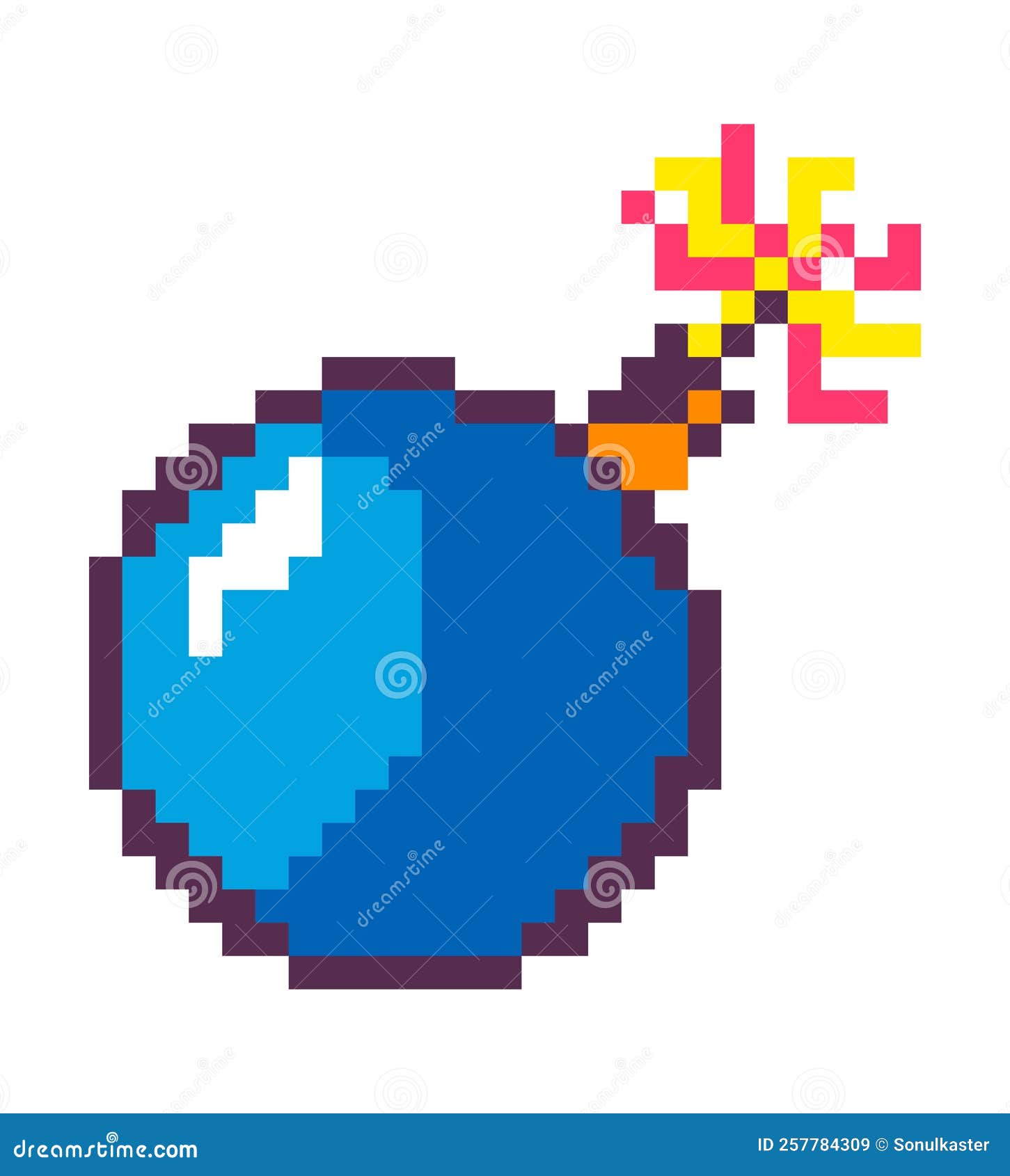 Pixelated Exploding Bomb, Weapons for Arcades Stock Vector ...