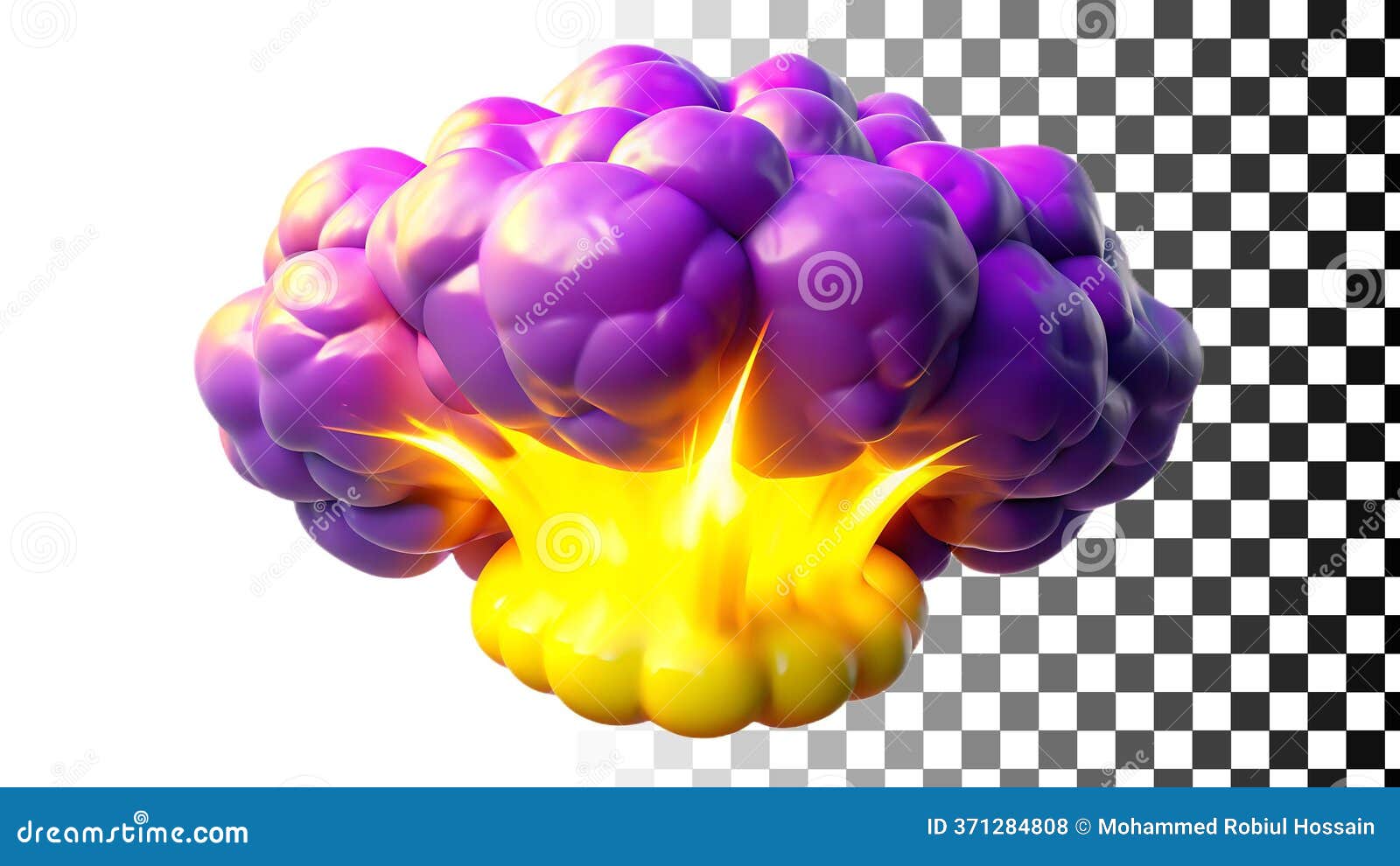 Exploding Brain Concept Art At Sunset Royalty-Free Stock Photo ...