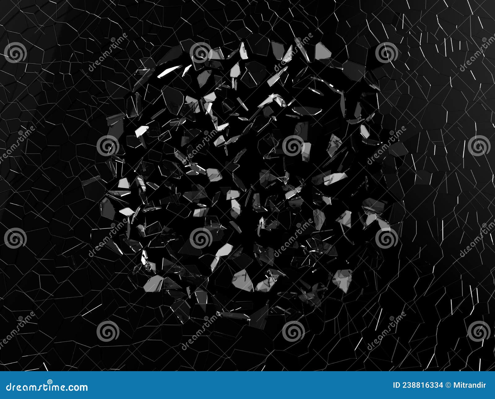 Exploding Broken Window Glass - Texture Stock Illustration ...