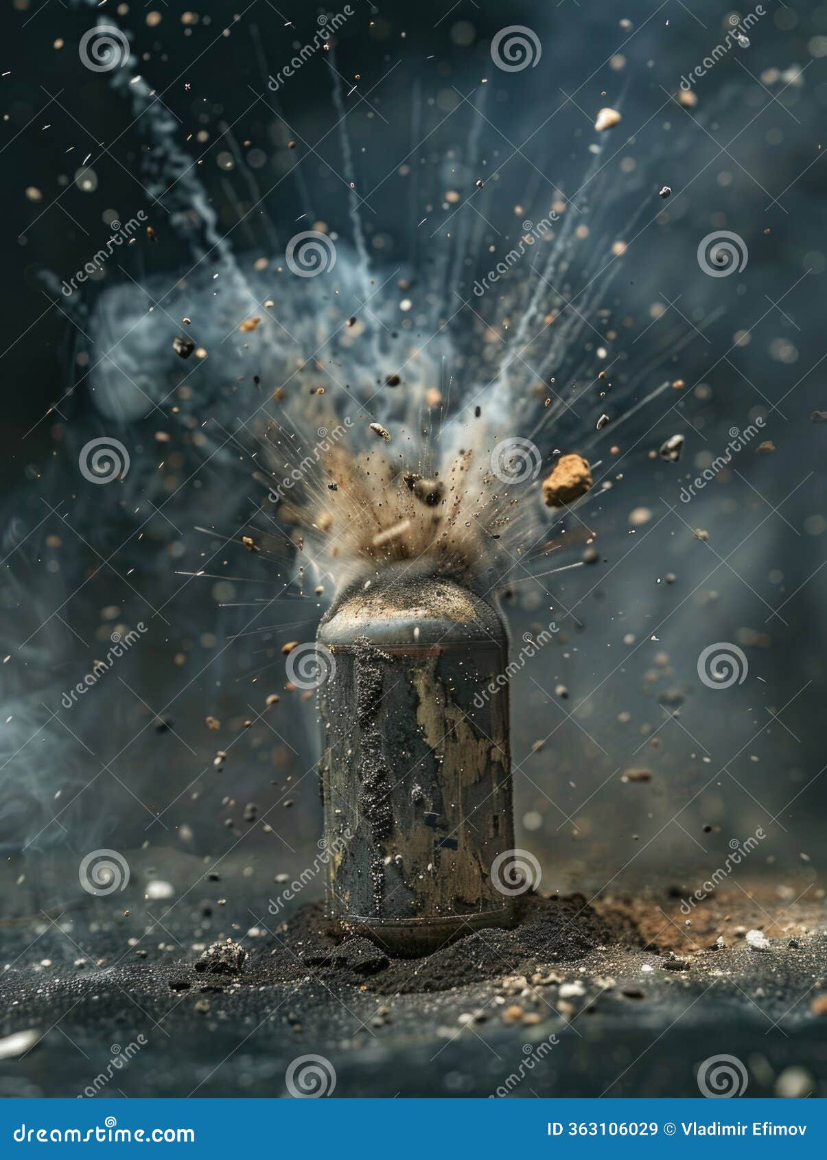 Exploding Bullet stock image. Image of metal, power - 363106029