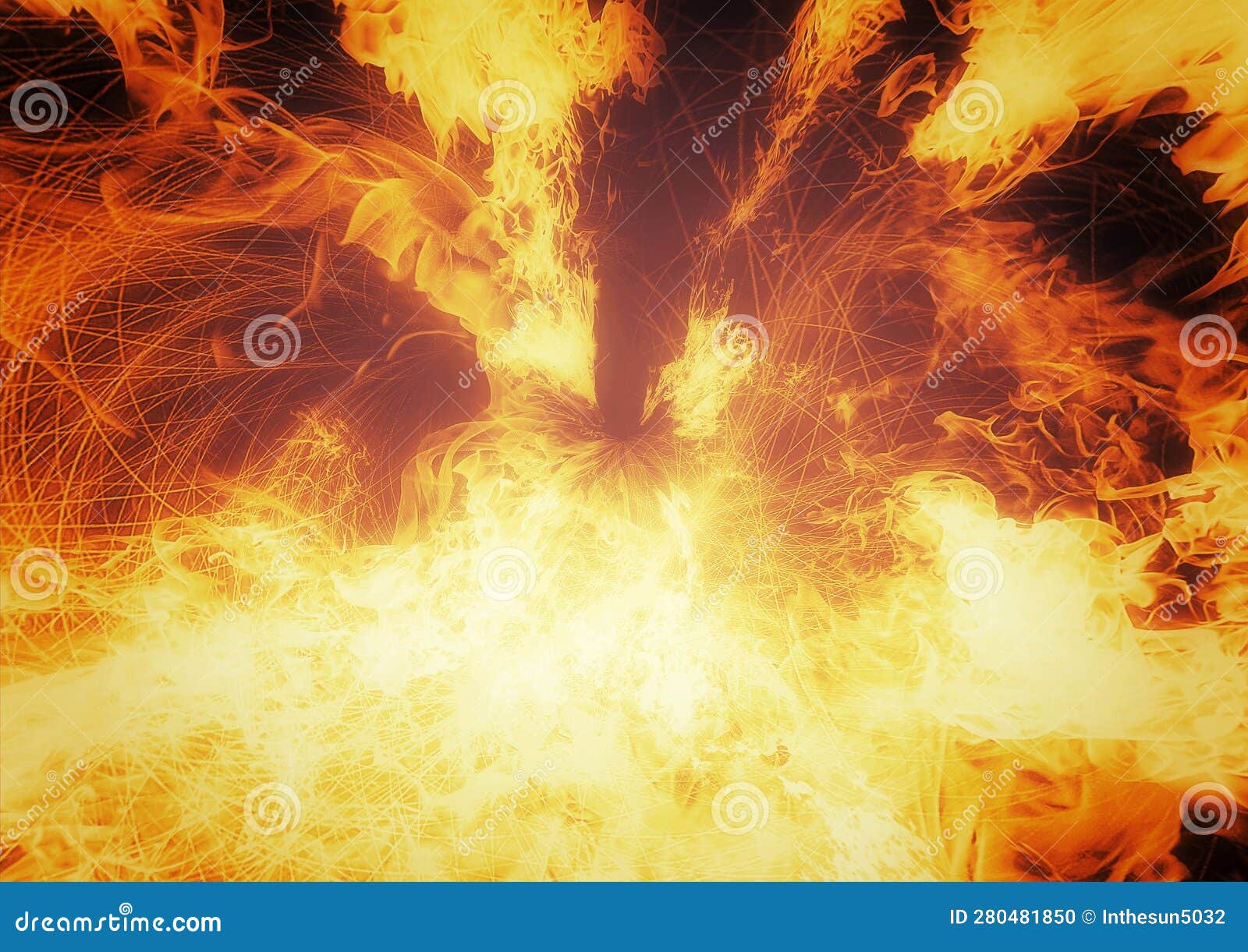Exploding and Burning Fire Flames Abstract Background Stock Photo ...