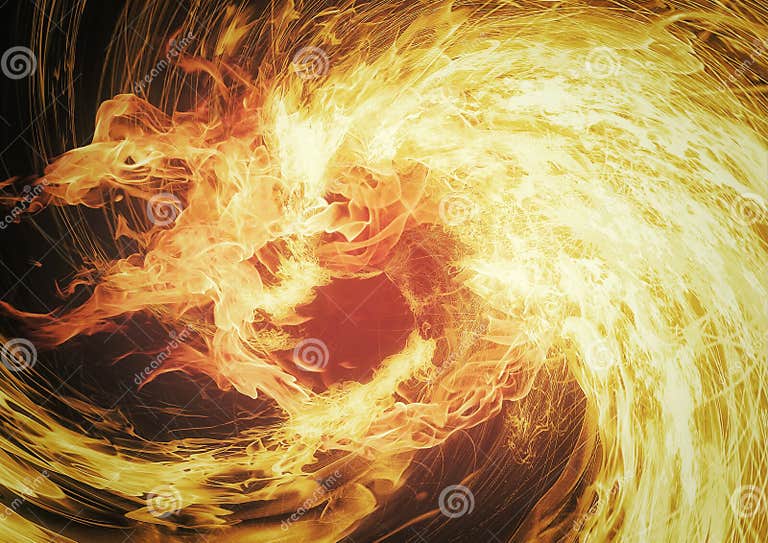 Exploding and Burning Fire Flames Abstract Background Stock Photo ...