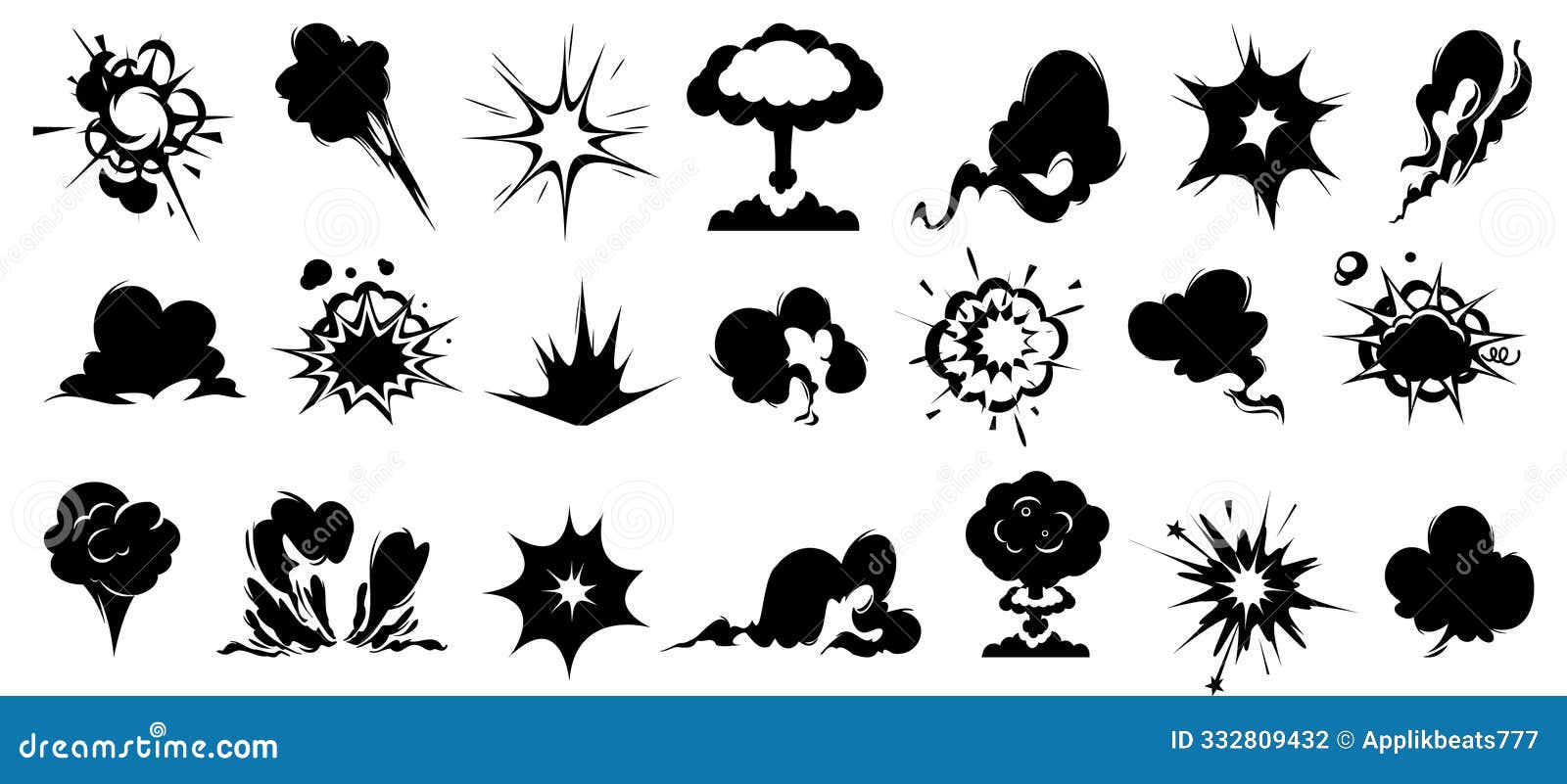 Exploding Bursts with Explosions Cloud Collection. Explosion, Burst ...