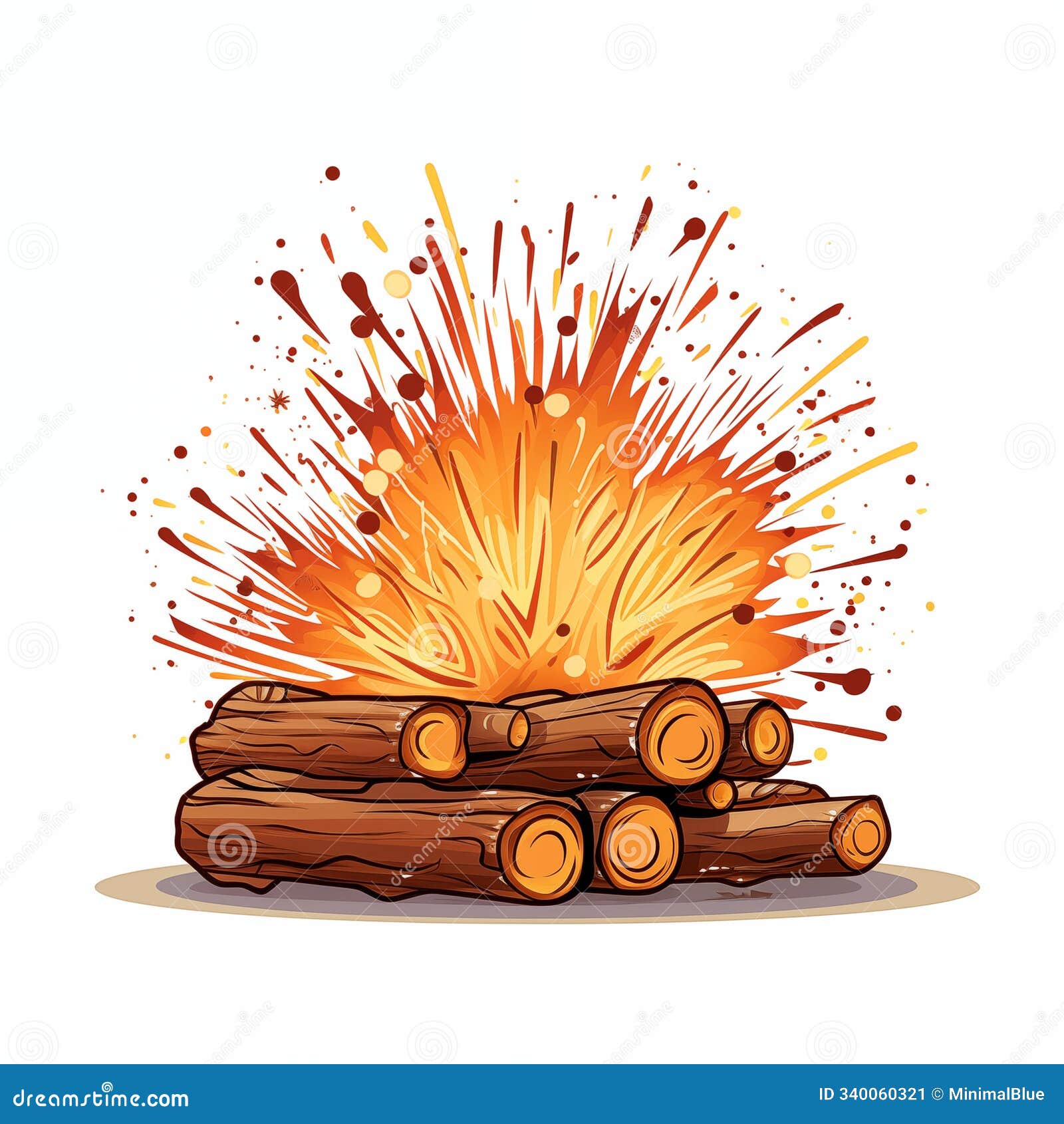 Dynamic Campfire Storyteller Character Design Vector Illustration ...