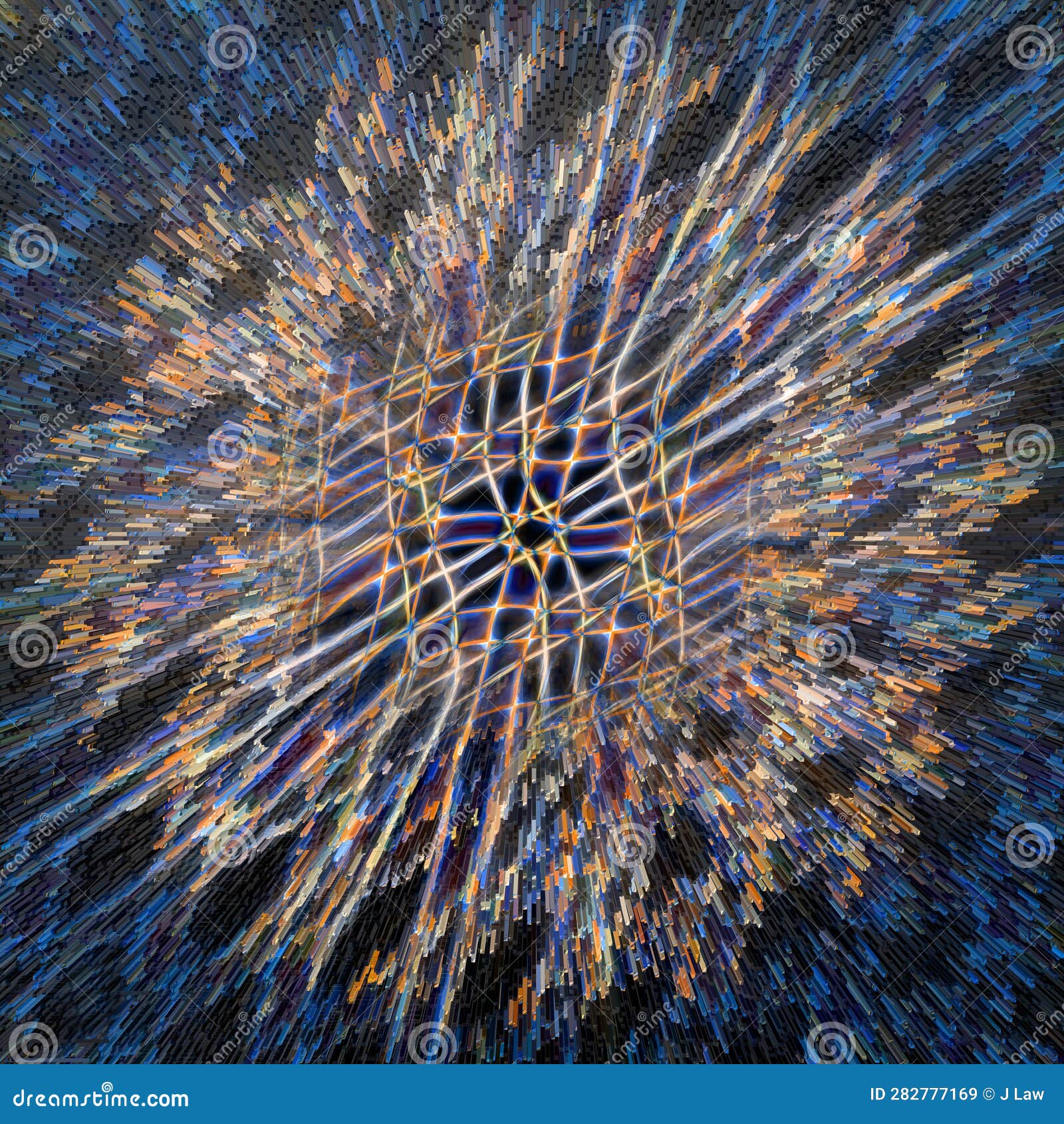 Chaotic Circular Pattern Inspired by Jackson Pollock Stock Illustration ...