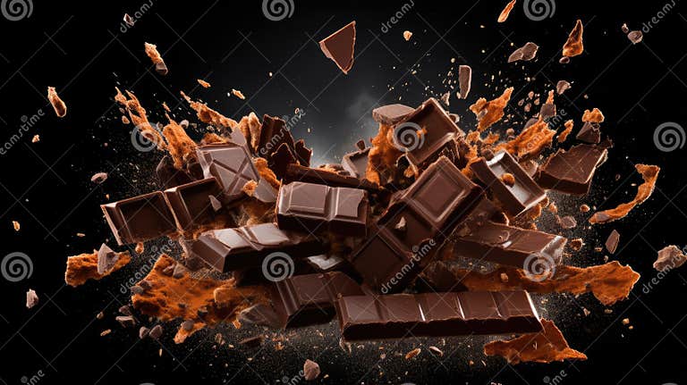 Exploding Chocolate Bar - Stock Concepts Stock Illustration ...