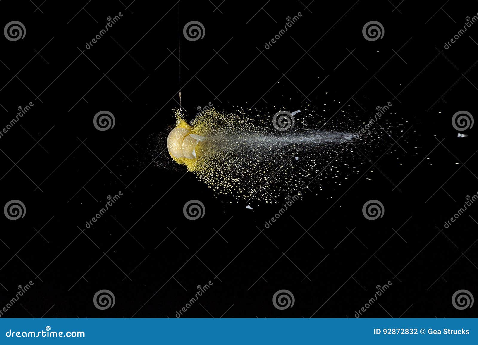 Exploding christmas ball stock photo. Image of highspeed - 92872832