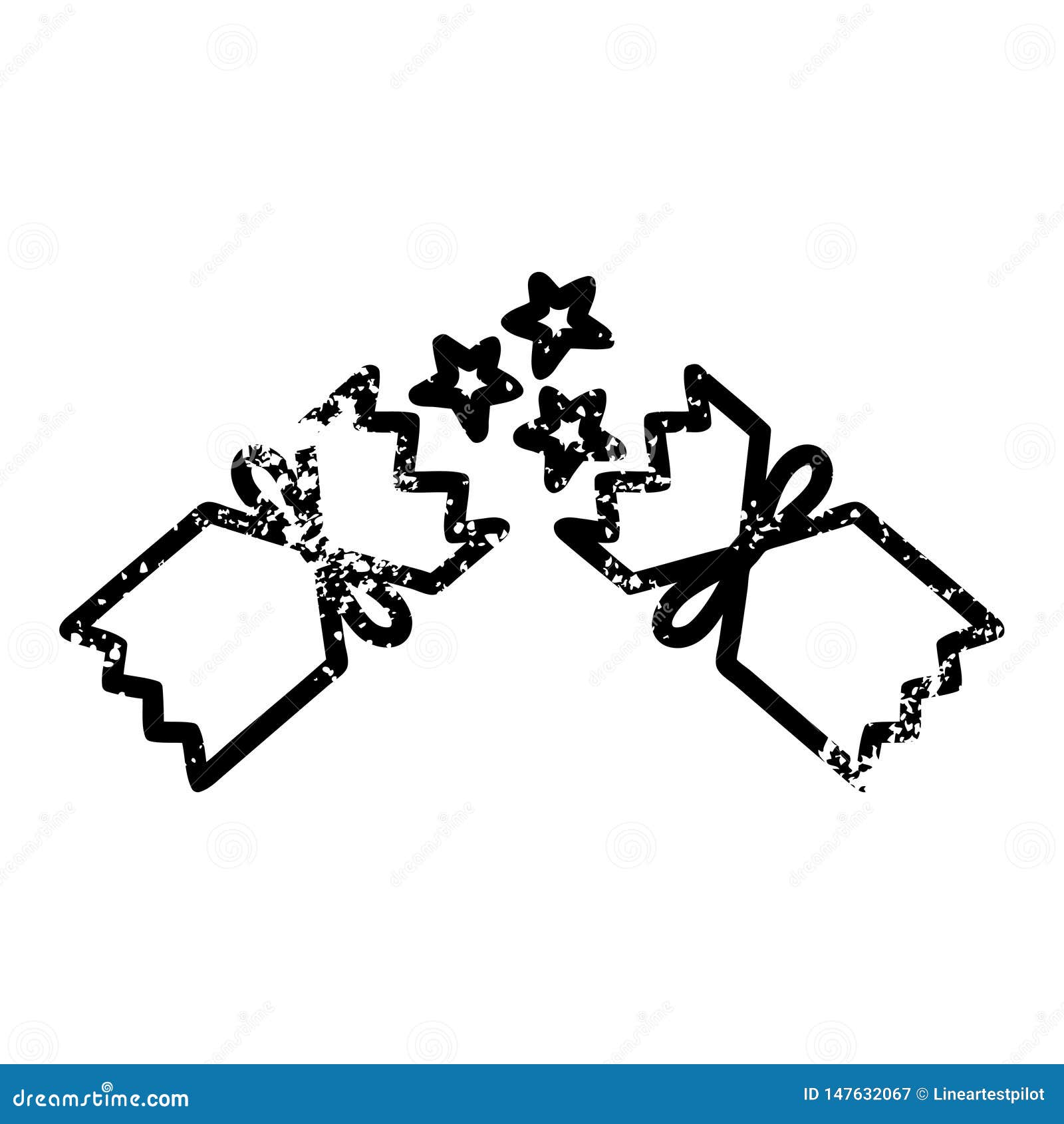 Exploding Christmas Cracker Distressed Icon Stock Vector - Illustration ...