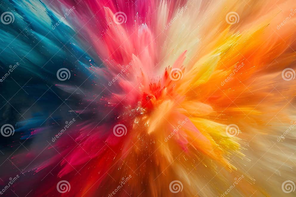 Exploding Color Dust Background - Dynamic Burst of Colors Stock ...