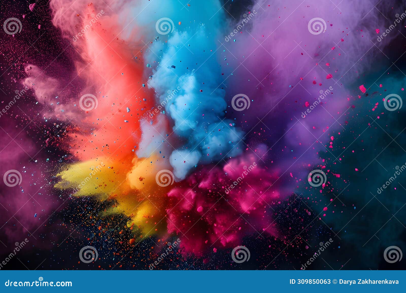 Exploding Color Dust Background - Dynamic Burst of Colors Stock ...
