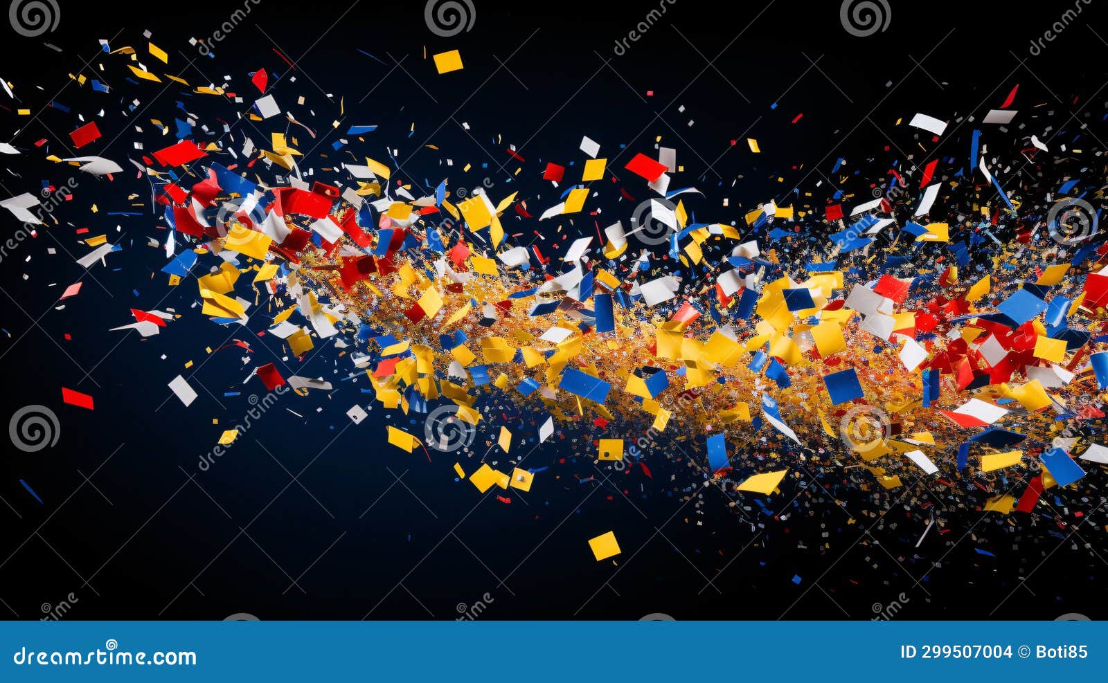 Exploding Colored Confetti Burst for New Years and Celebration Stock ...