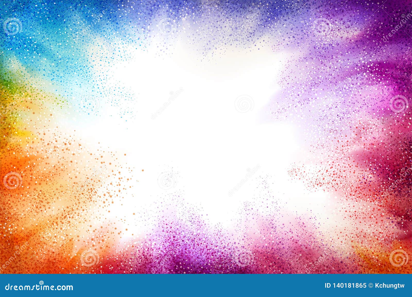 Exploding Colorful Powder Effect Stock Illustration - Illustration of ...