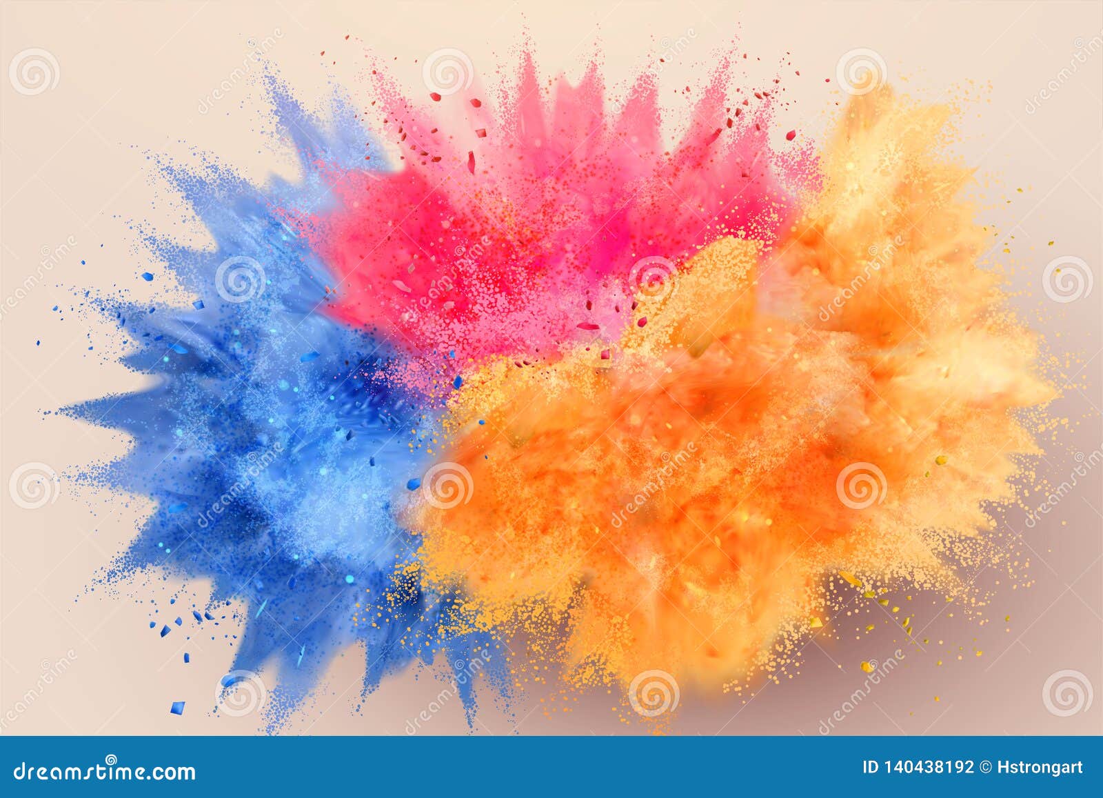Exploding colorful powder stock vector. Illustration of festival ...