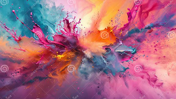 Exploding Colors with Abstract Background Symbolizing Creative Ideas ...