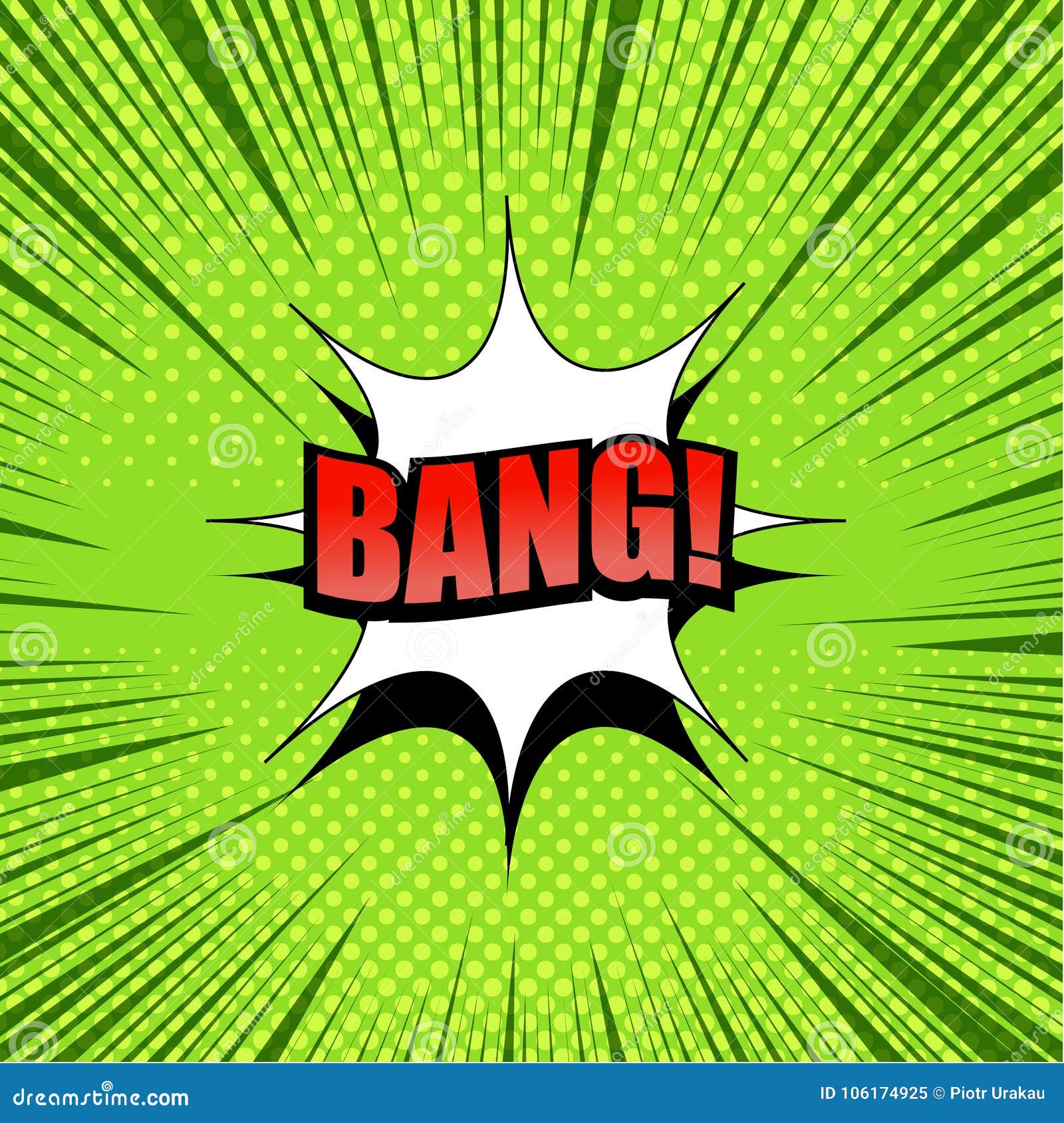 Exploding Comic Green Background Stock Vector - Illustration of ...