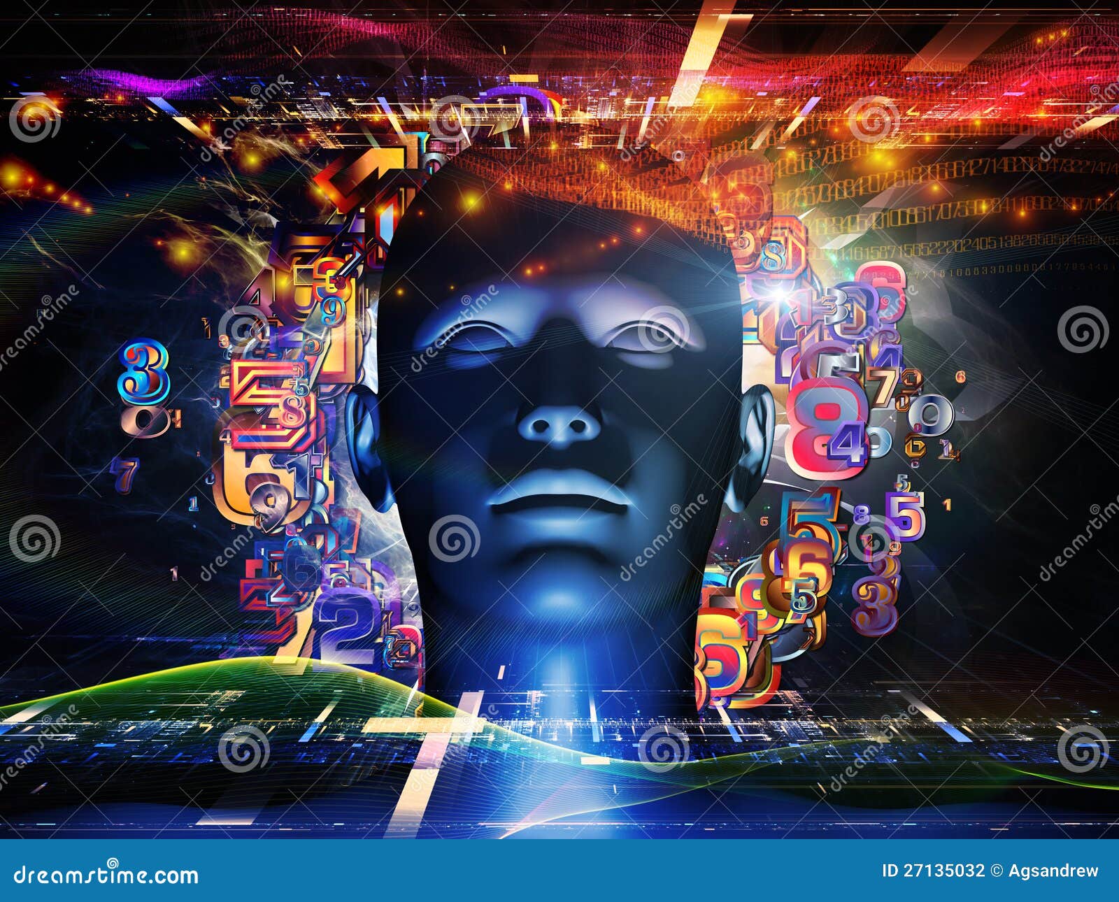 Exploding Digital Science stock illustration. Illustration of gold ...