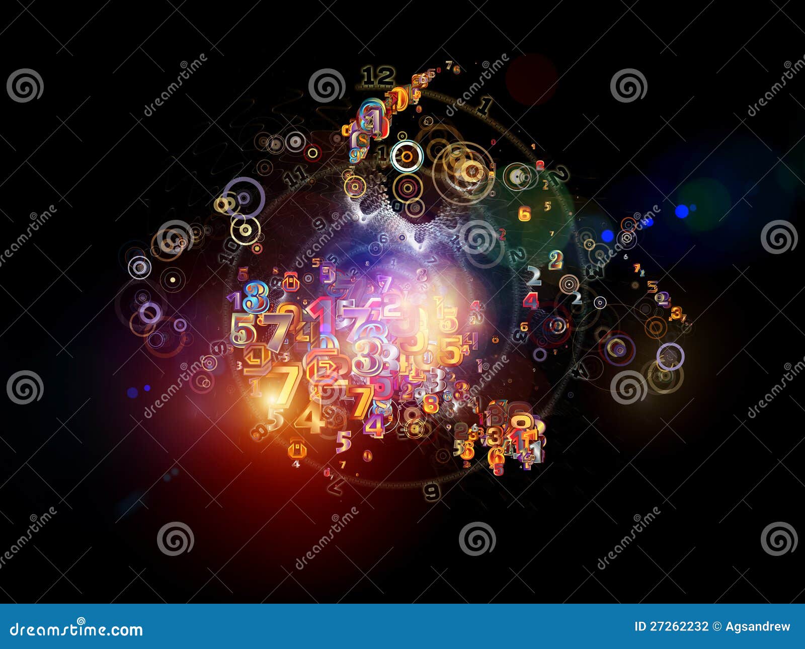 Exploding Digital Science stock illustration. Illustration of ...