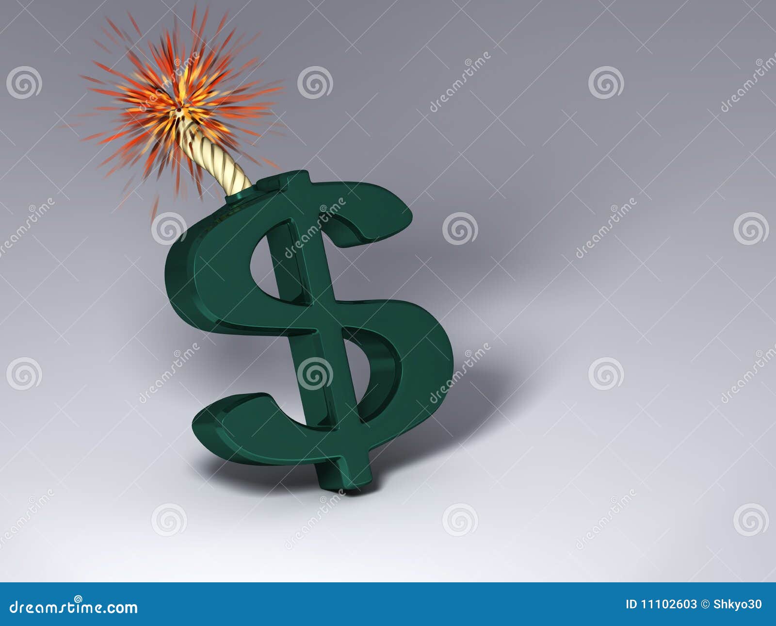 Exploding Dollar stock illustration. Illustration of states - 11102603