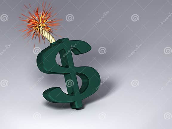 Exploding Dollar stock illustration. Illustration of states - 11102603