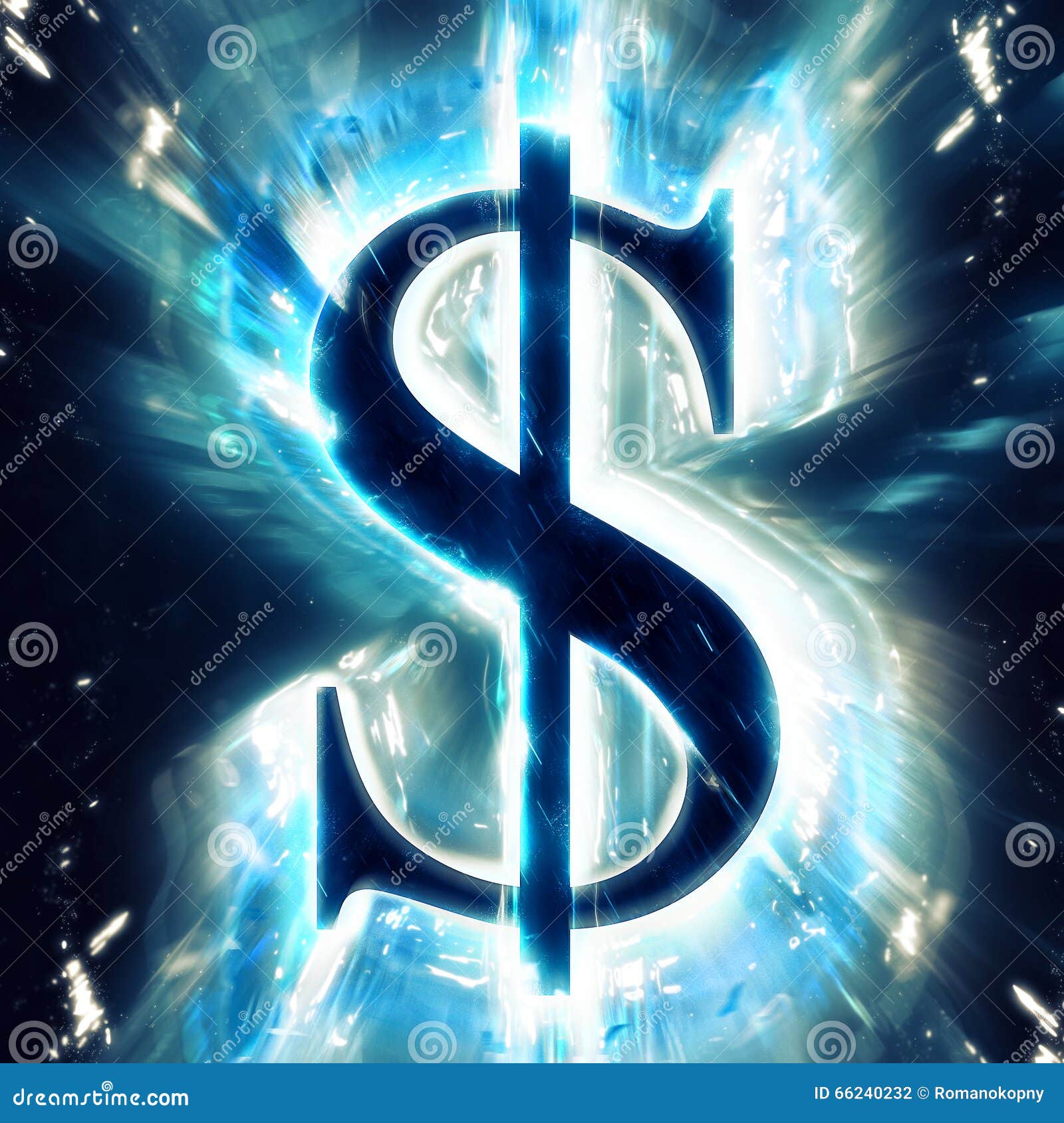Exploding dollar sign stock illustration. Illustration of light - 66240232