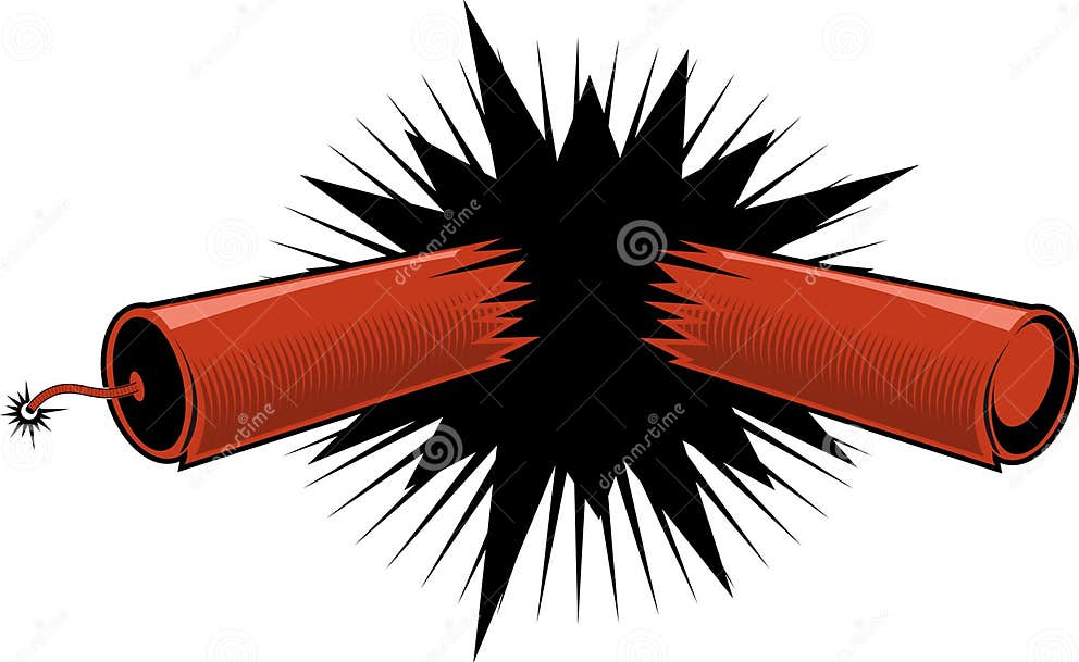 Exploding Dynamite/ Firecracker Stock Vector - Illustration of grenade ...