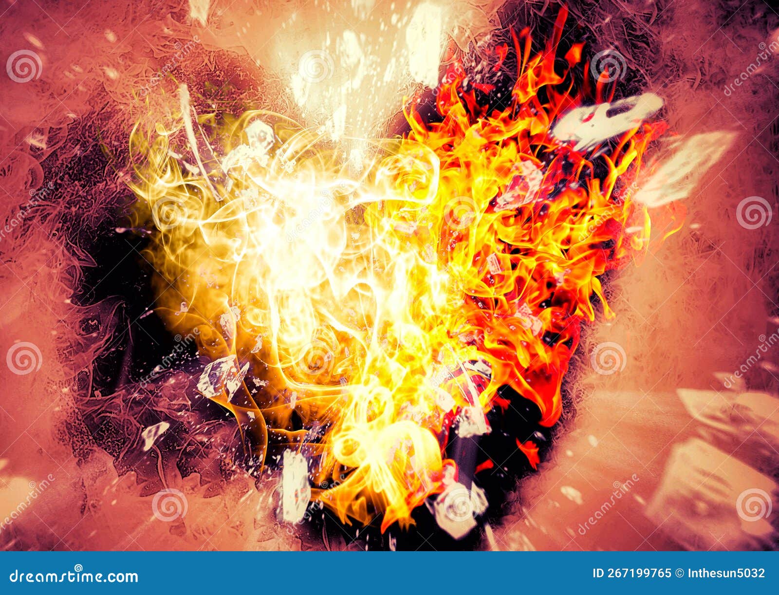 Exploding Fire Flame Abstract Background Stock Illustration ...