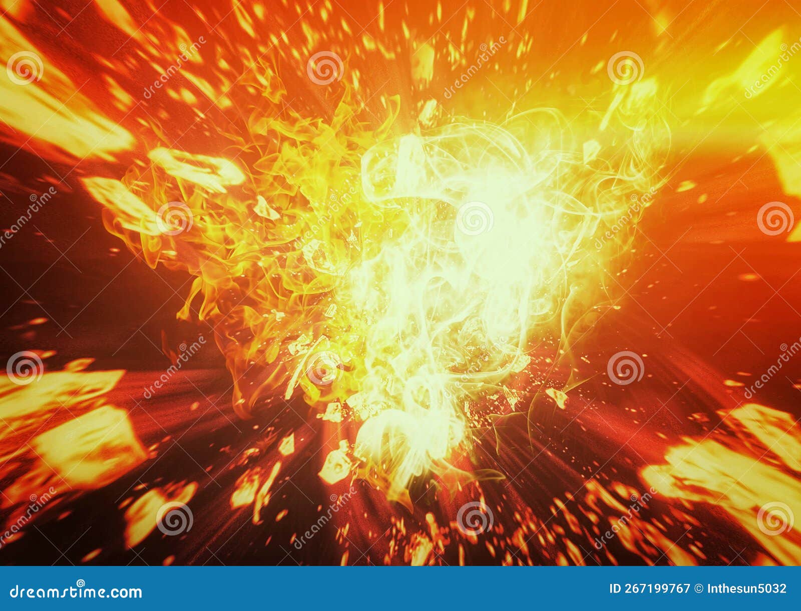 Exploding Fire Flame Abstract Background Stock Illustration ...