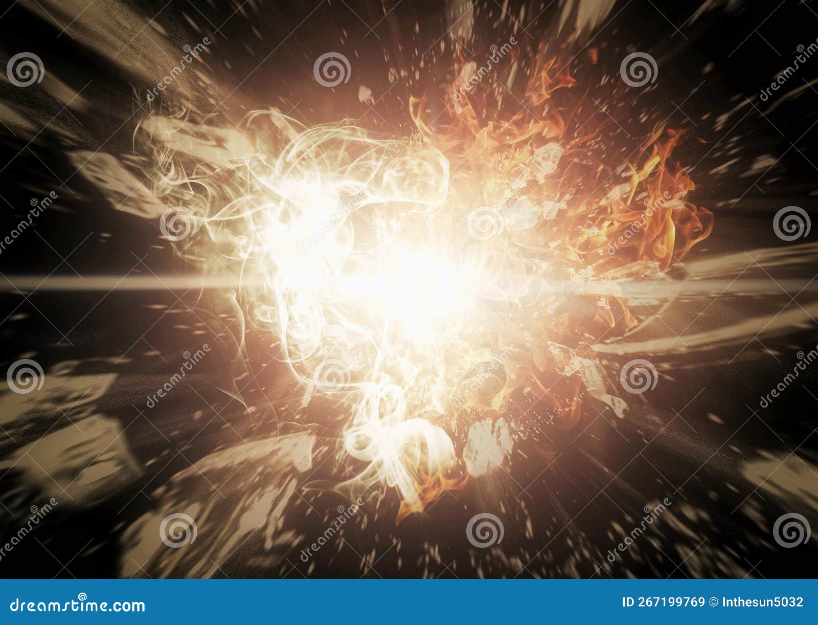 Exploding Fire Flame Abstract Background Stock Illustration ...