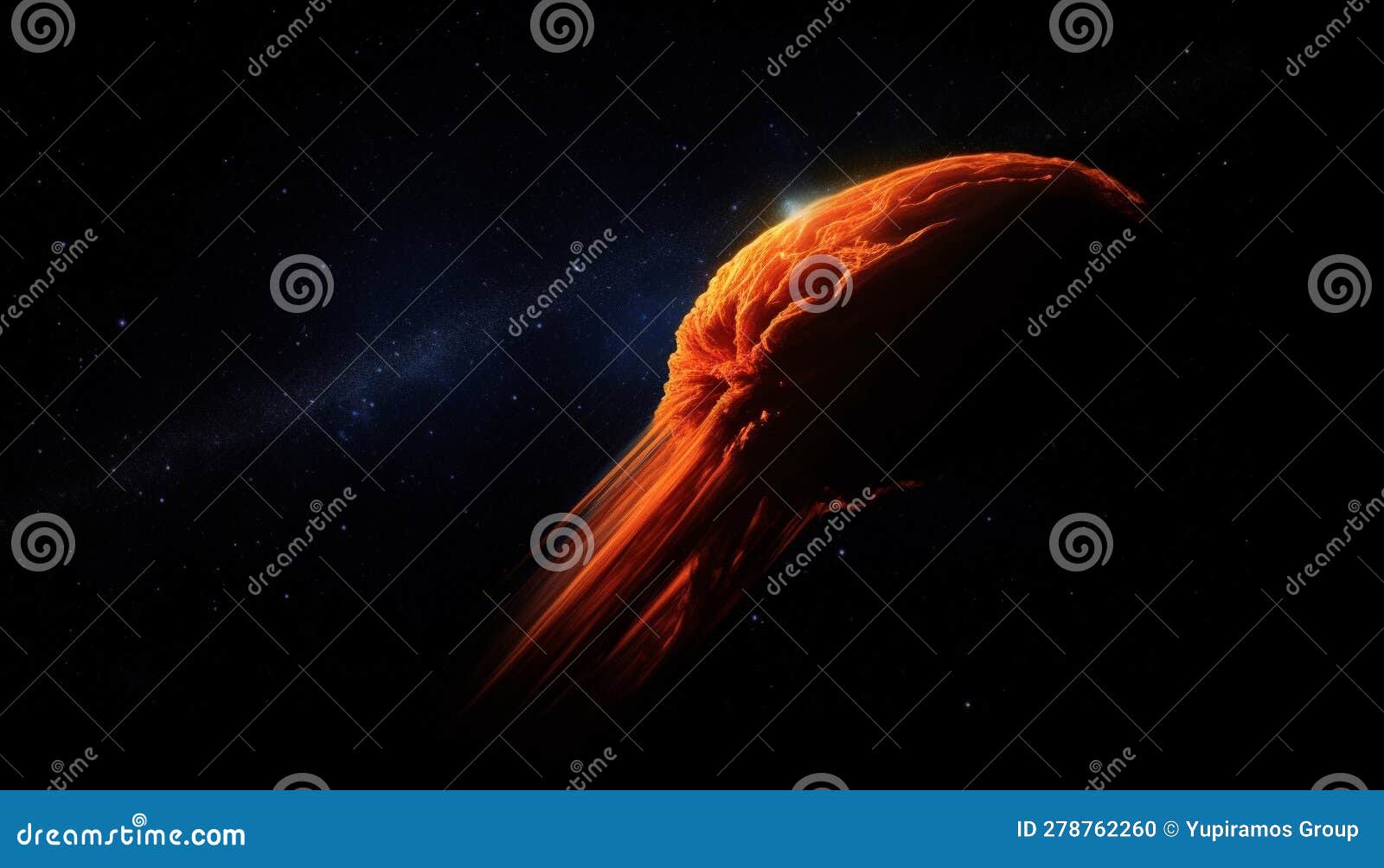 Exploding Fireball Orbits Galaxy, Asteroid Speeds through Star Field ...