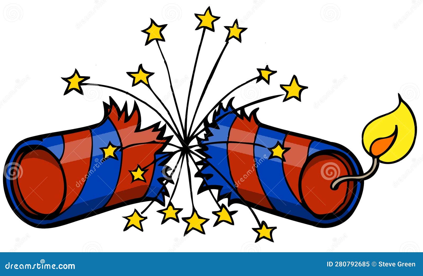 Exploding Firecracker, 4th of July Stock Vector - Illustration of ...