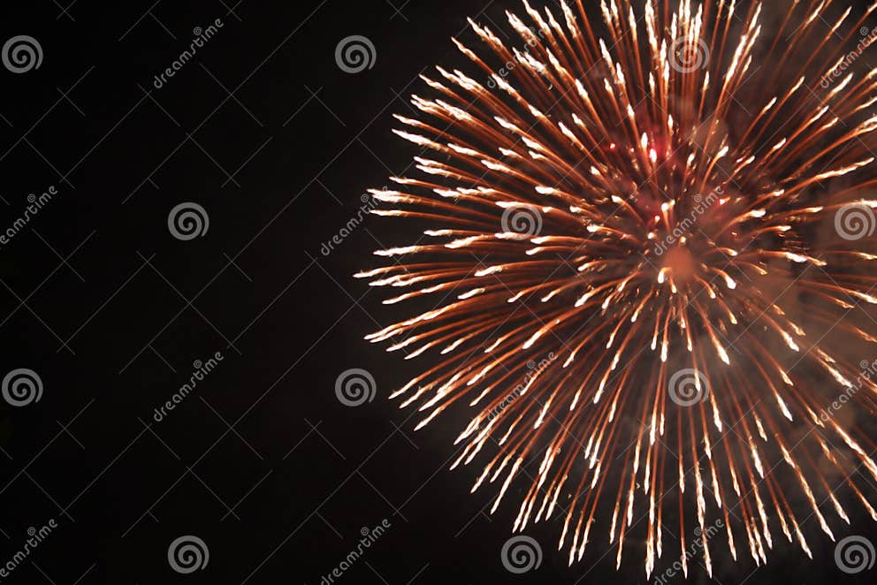 Exploding Fireworks stock photo. Image of glittering, brilliant - 1595522
