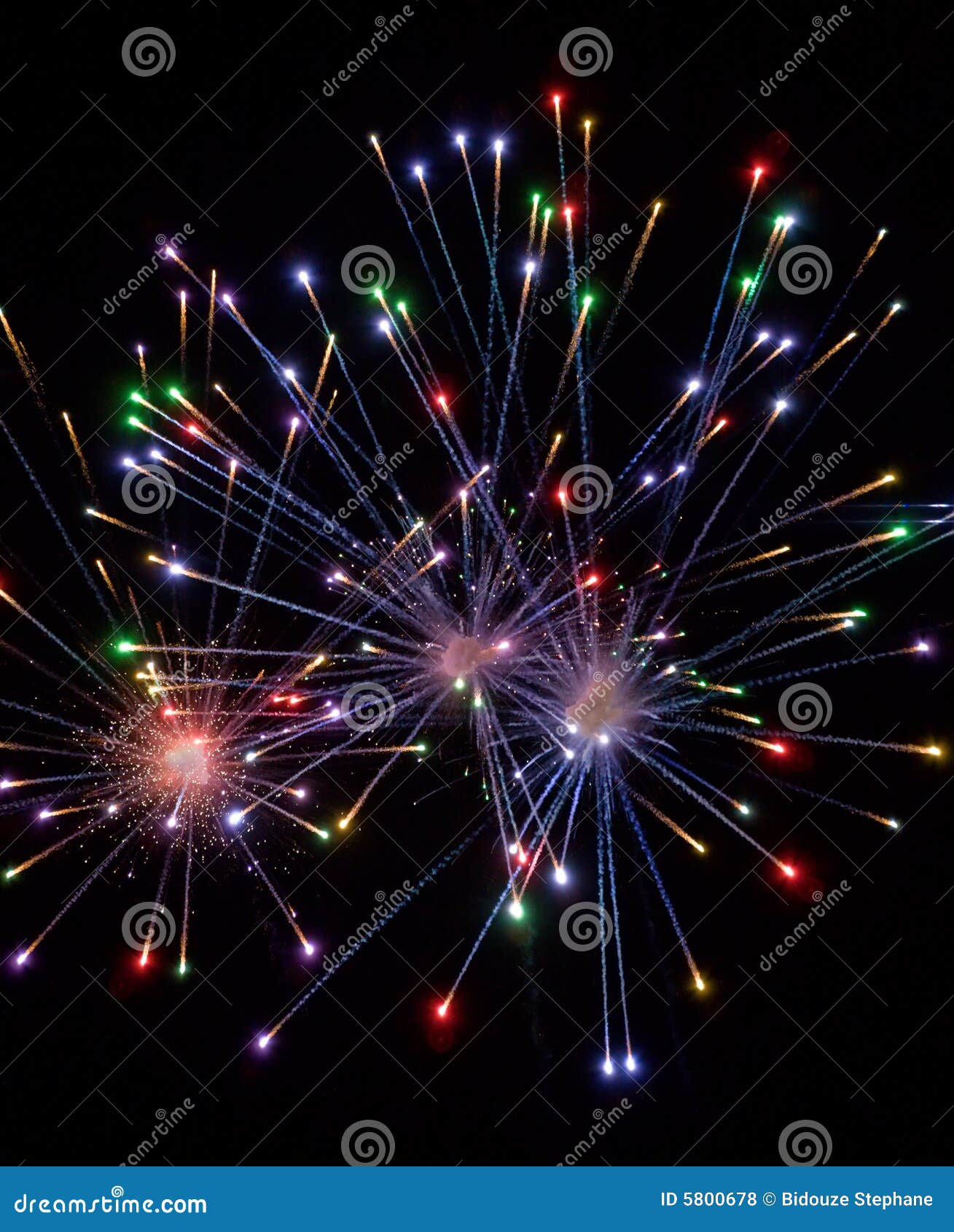 Exploding fireworks stock photo. Image of party, pyrotechnics - 5800678
