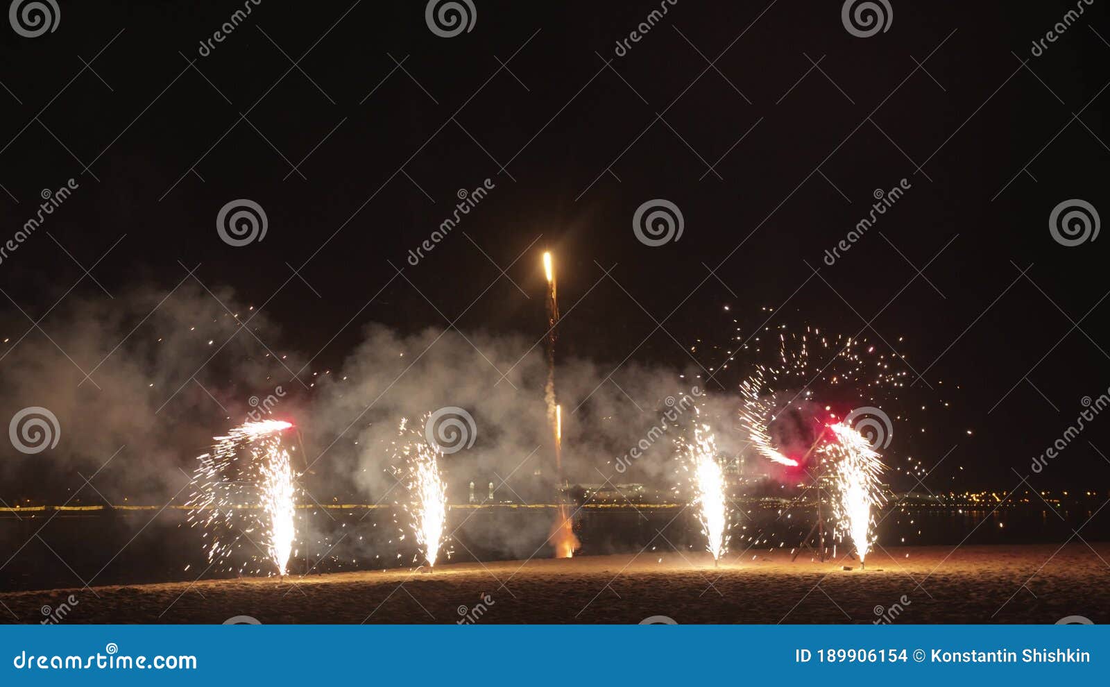 Exploding Fireworks on the Beach at Night - Spinning Motions and ...