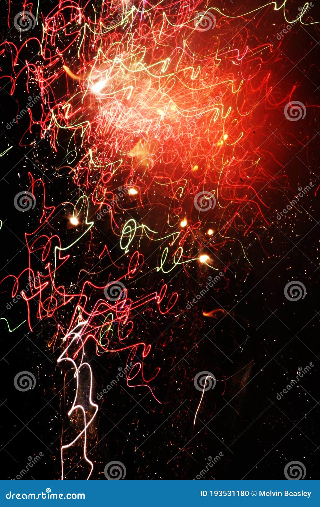 Exploding Fireworks, Digitally Enhanced. Stock Photo - Image of ...