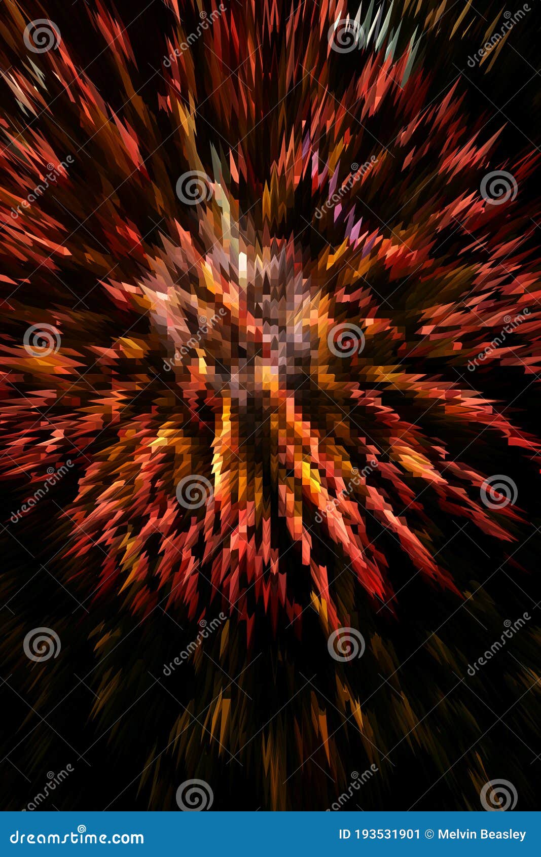 Exploding Fireworks, Digitally Enhanced. Stock Image - Image of ...