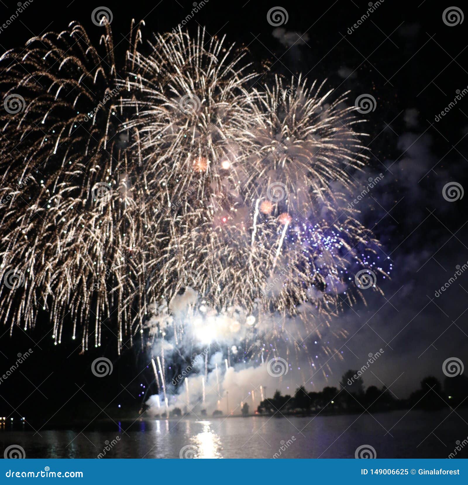 Fireworks on night sky stock image. Image of colourful - 149006625