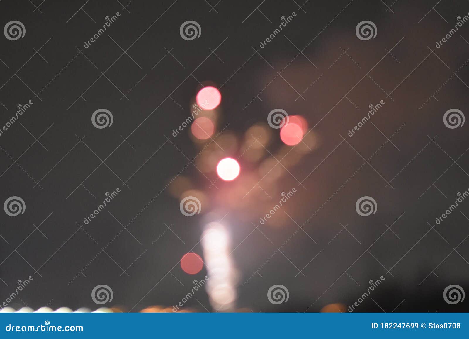 Exploding Fireworks at Night Sparks Not in Focus Stock Image - Image of ...
