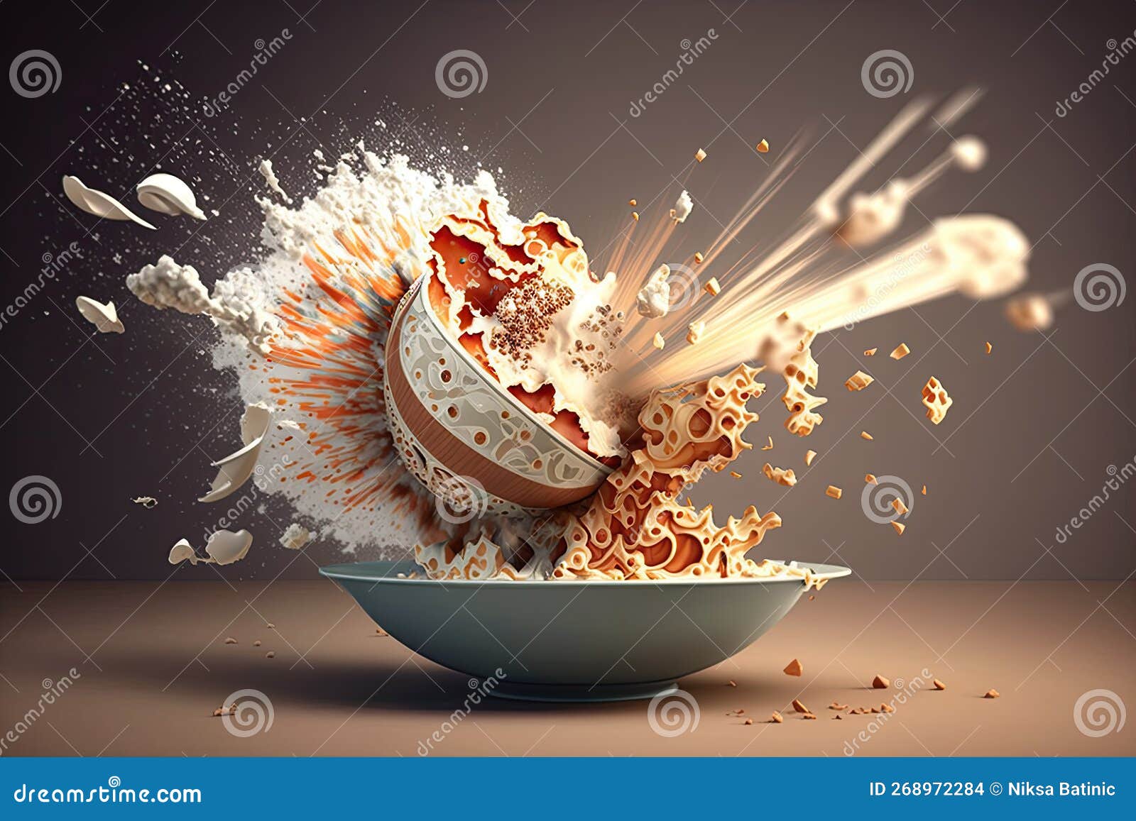 Exploding Food Illustration Stock Illustration - Illustration of ...