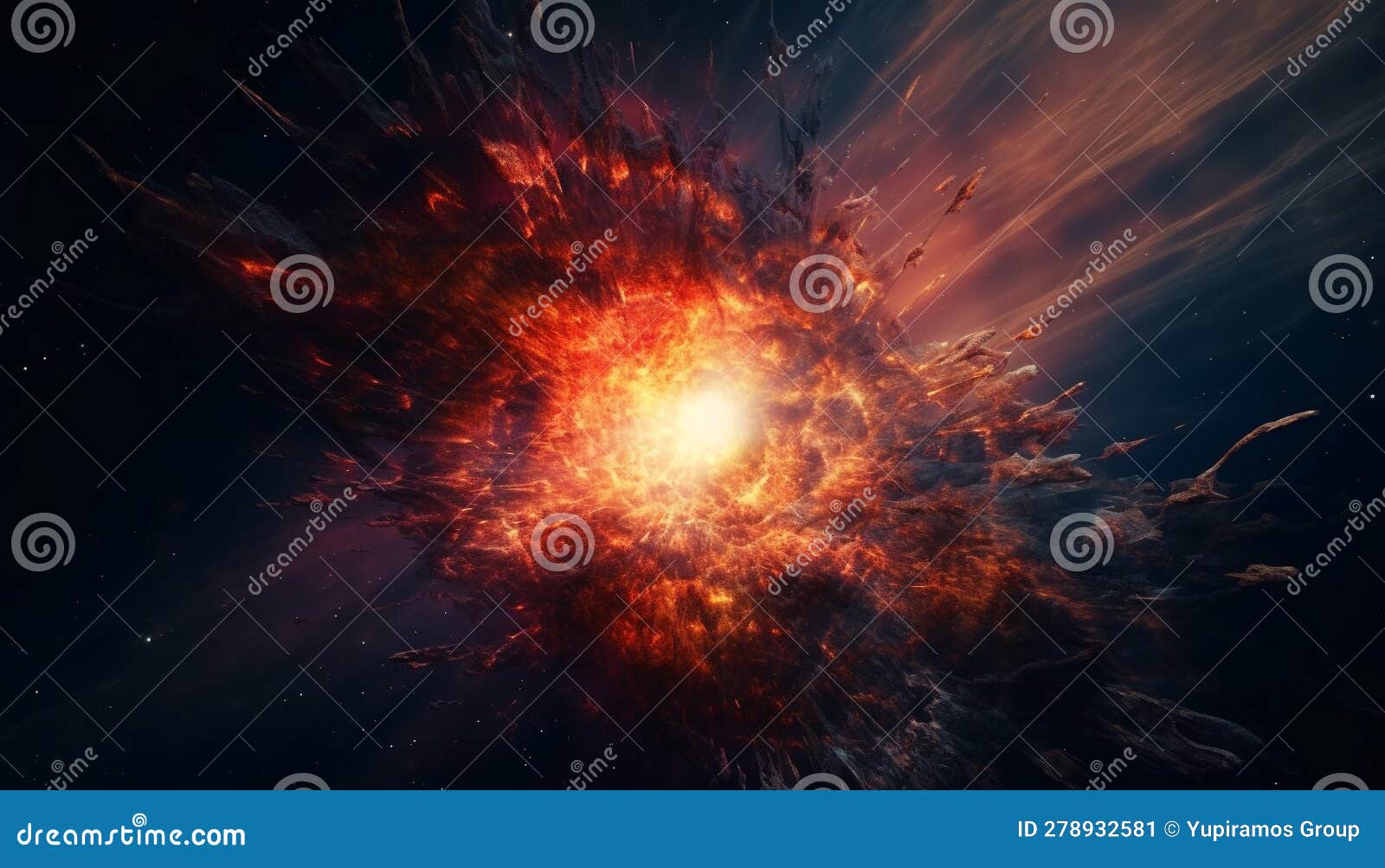 Exploding Galaxy Illuminates Abstract Space, a Fiery Natural Phenomenon ...