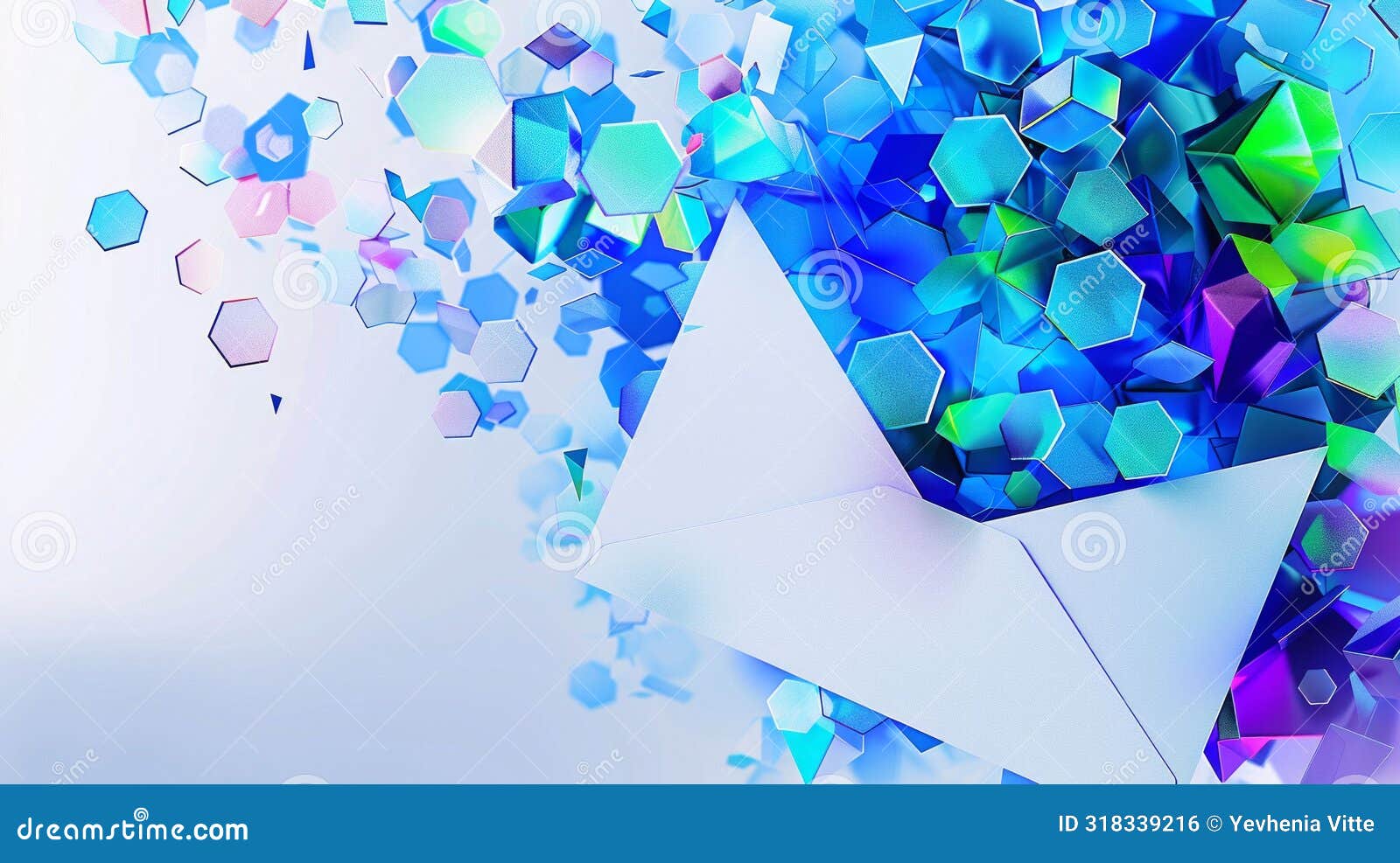 Exploding Envelope, Vibrant Paint Splatters, Colorful Chaos ...