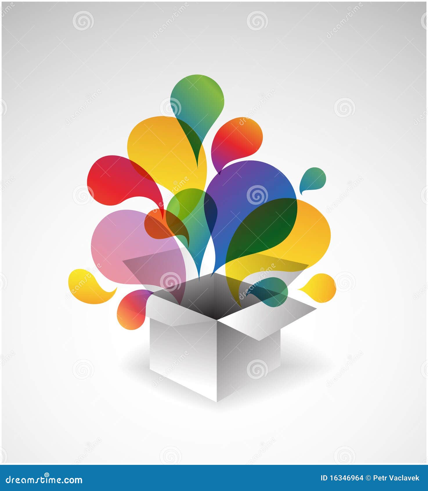 Exploding gift box stock illustration. Illustration of package - 16346964