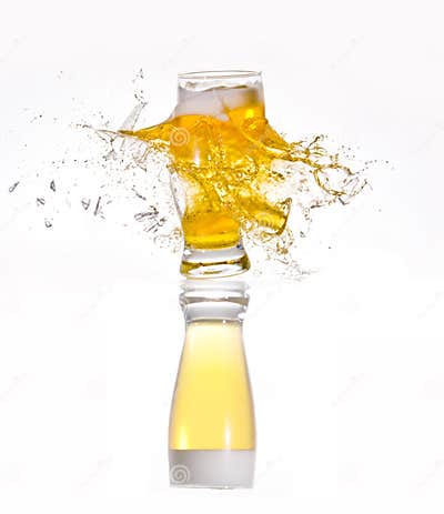 Exploding glass of beer stock image. Image of container - 20036905