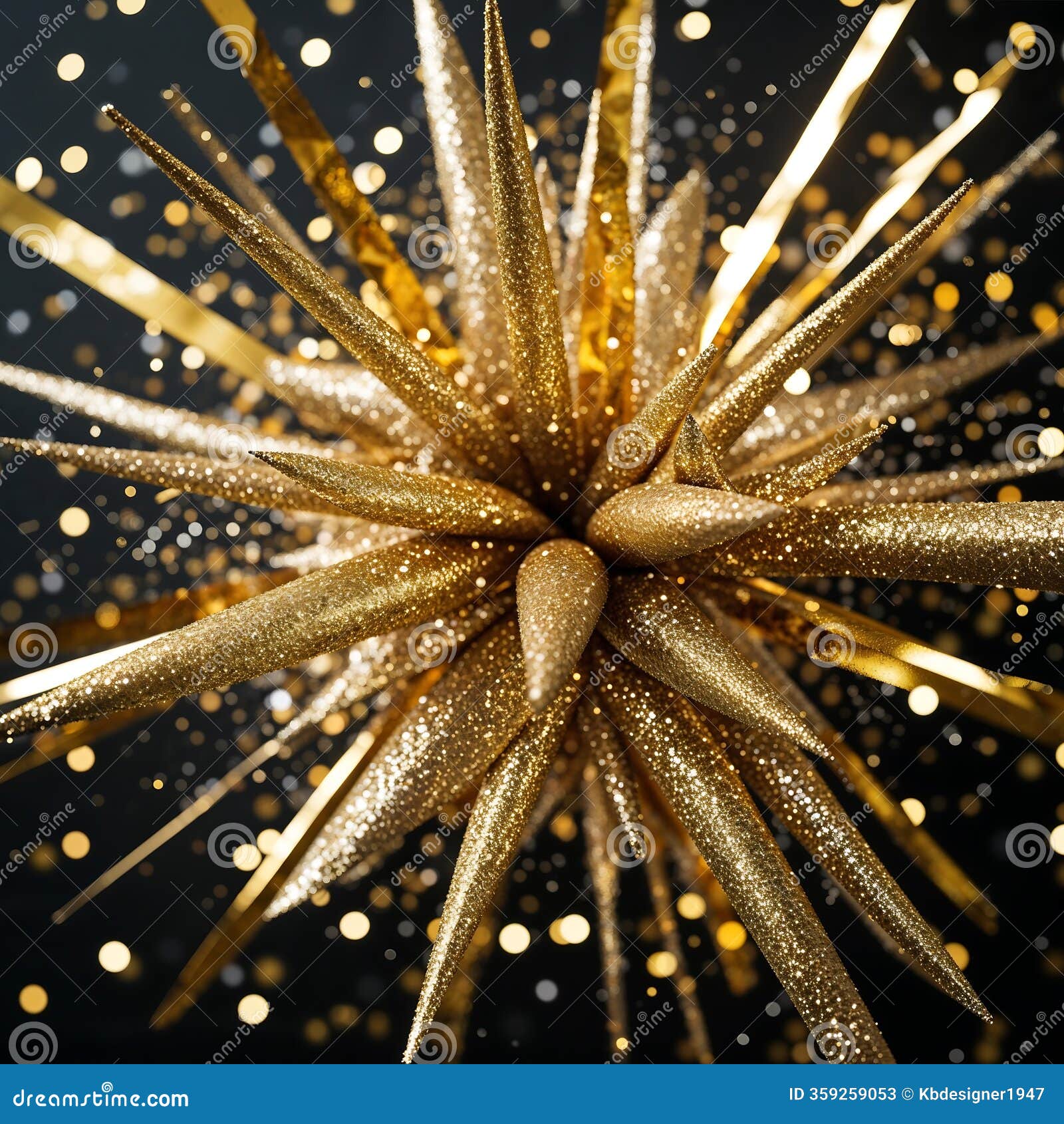 Exploding with Glitter and Gold Foil Celebration Background Stock ...