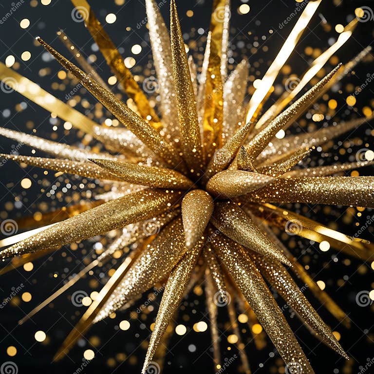 Exploding with Glitter and Gold Foil Celebration Background Stock ...