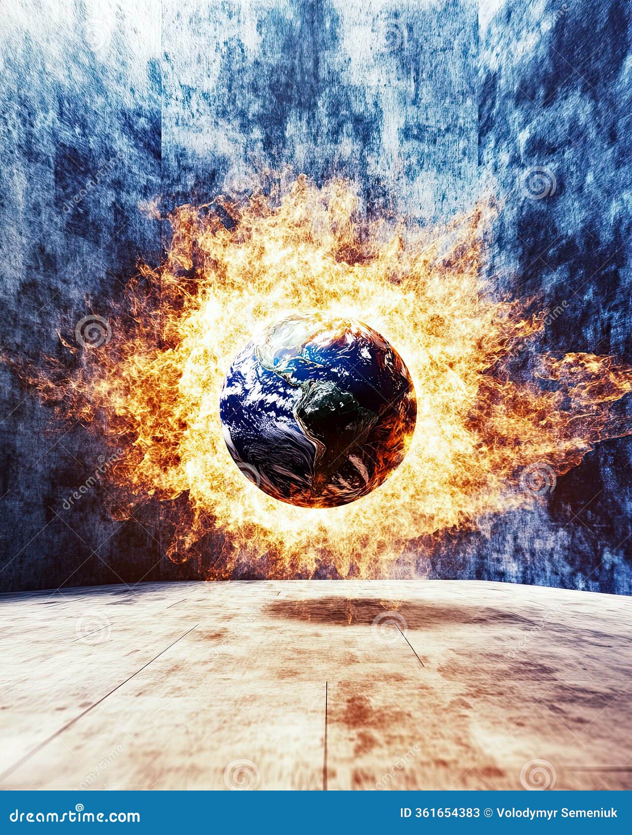 Exploding Globe Earth Creates a Stunning Display of Fire and Energy in ...