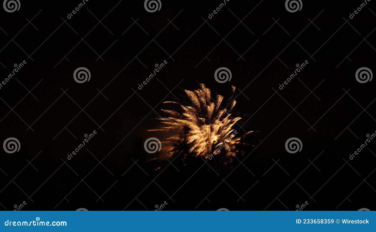 Exploding Gold Fireworks on a Black Background Stock Image - Image of ...