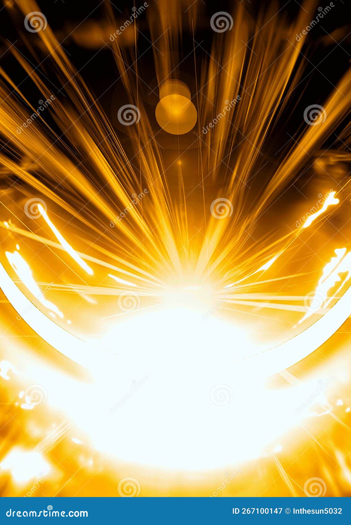 Exploding Golden Rays Abstract Background Stock Illustration ...