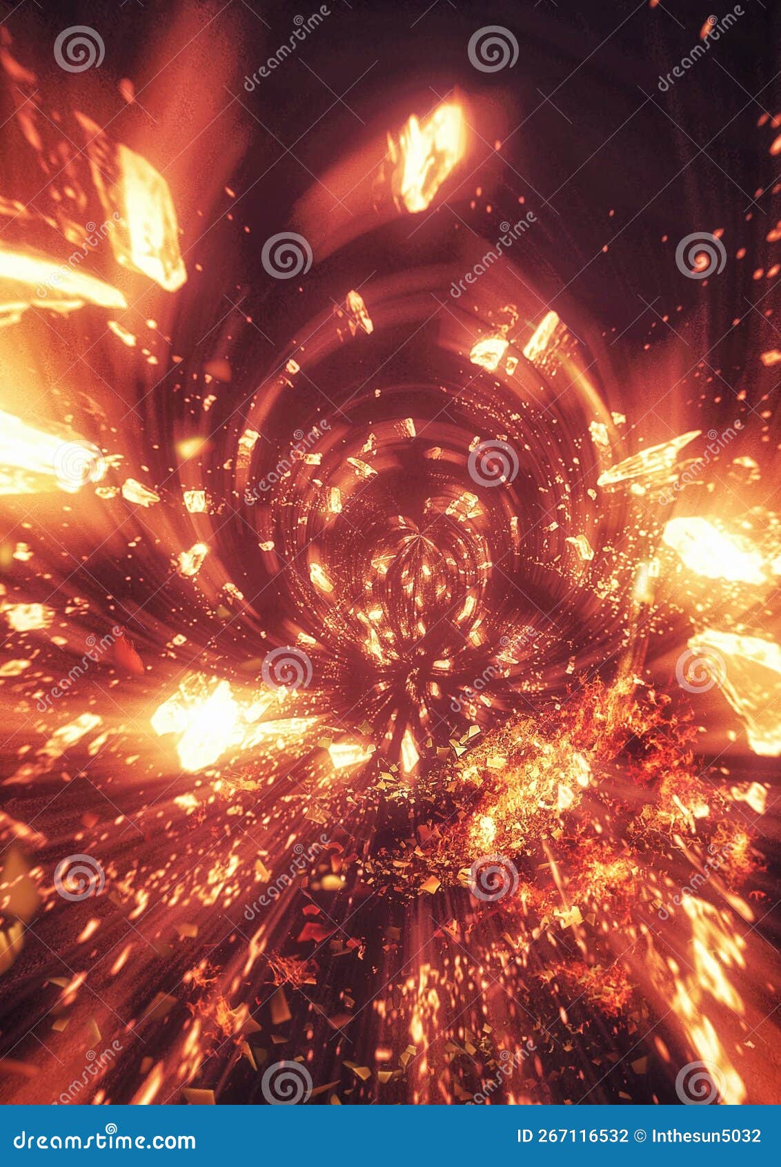 Exploding Golden Rays Abstract Background Stock Illustration ...